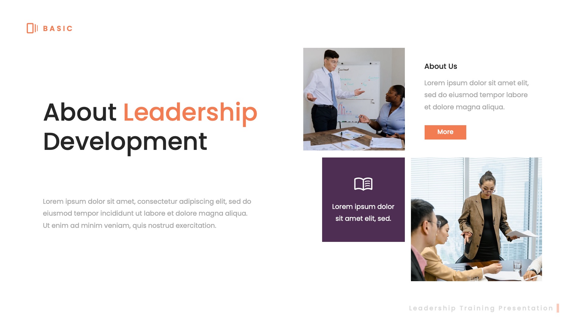 Basic - Leadership Training Presentation PowerPoint, Presentation Templates
