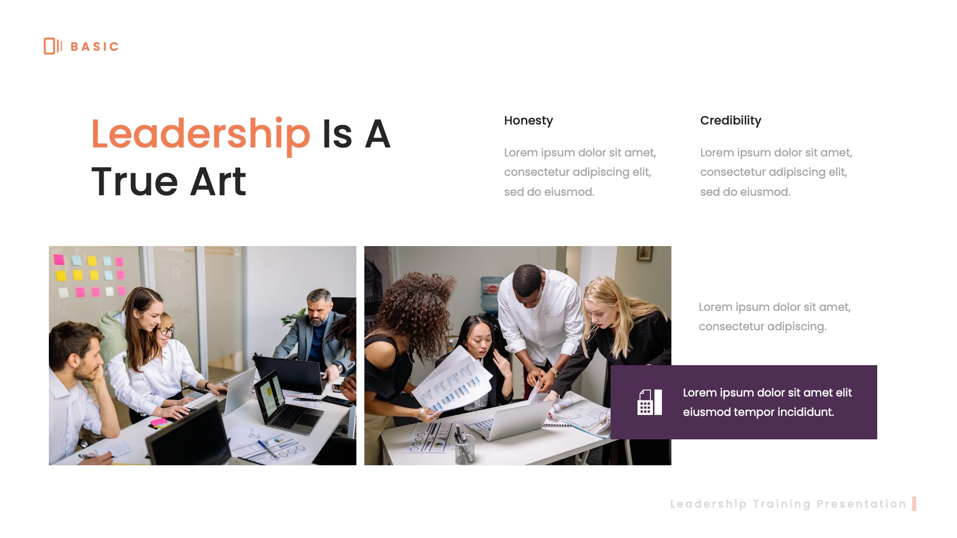 Basic - Leadership Training Presentation PowerPoint, Presentation Templates