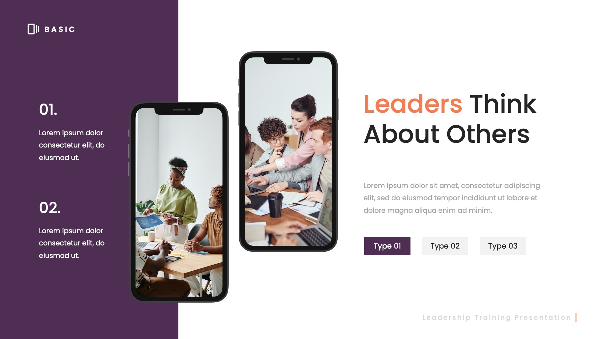 Basic - Leadership Training Presentation PowerPoint, Presentation Templates