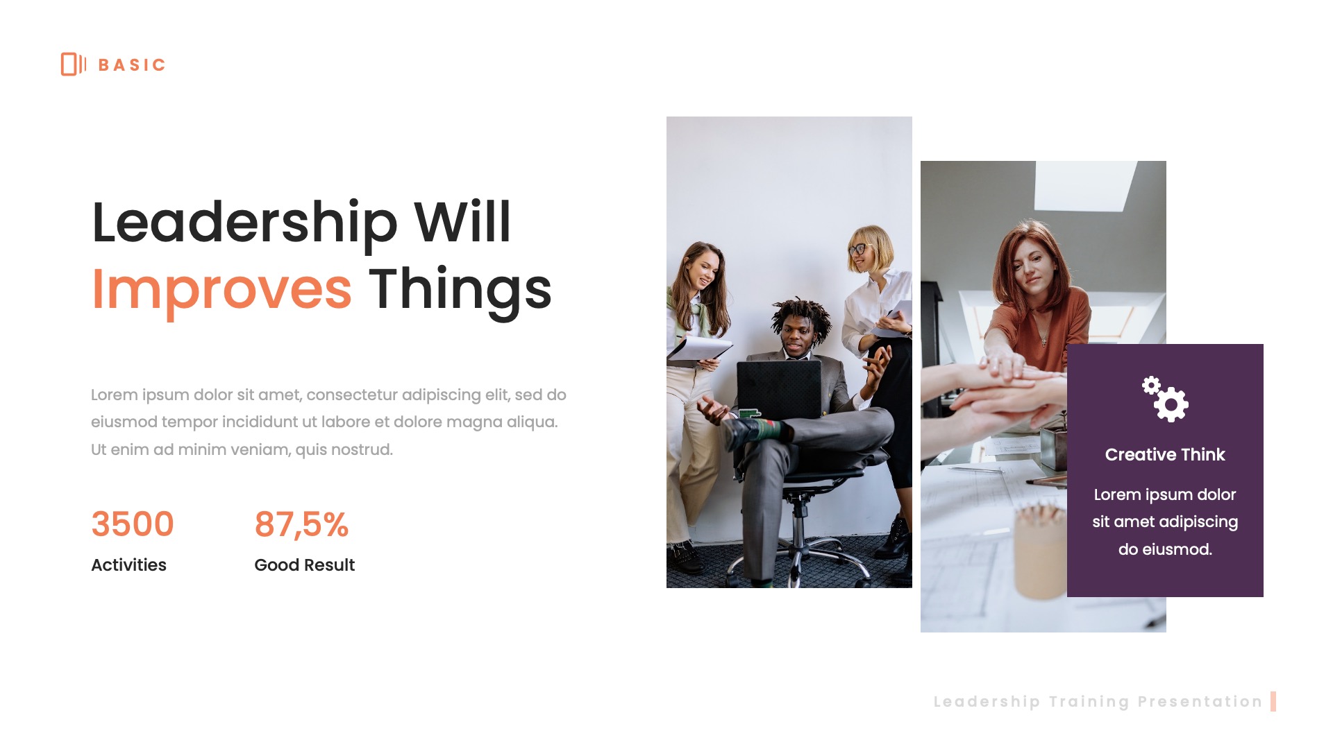 Basic - Leadership Training Presentation PowerPoint, Presentation Templates