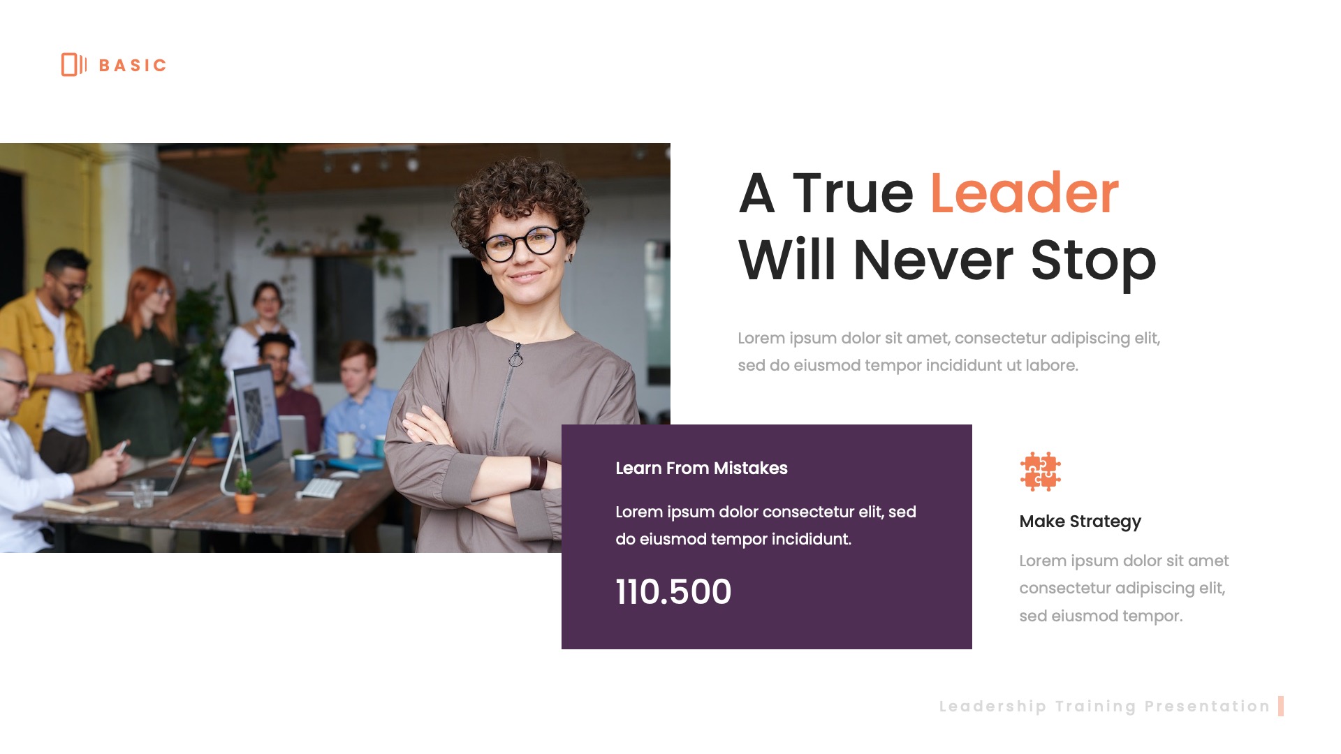 Basic - Leadership Training Presentation PowerPoint, Presentation Templates