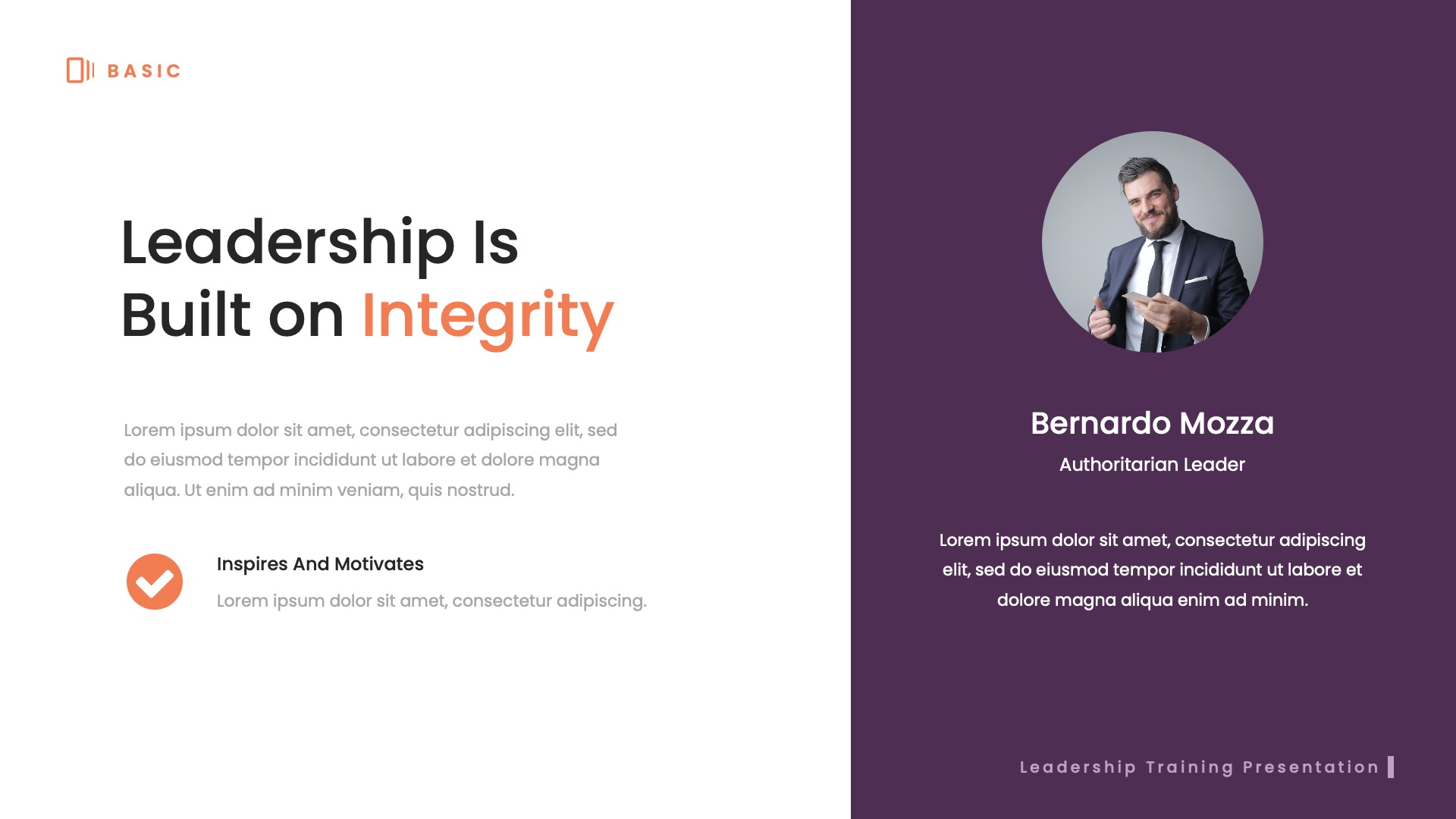 Basic - Leadership Training Presentation PowerPoint, Presentation Templates