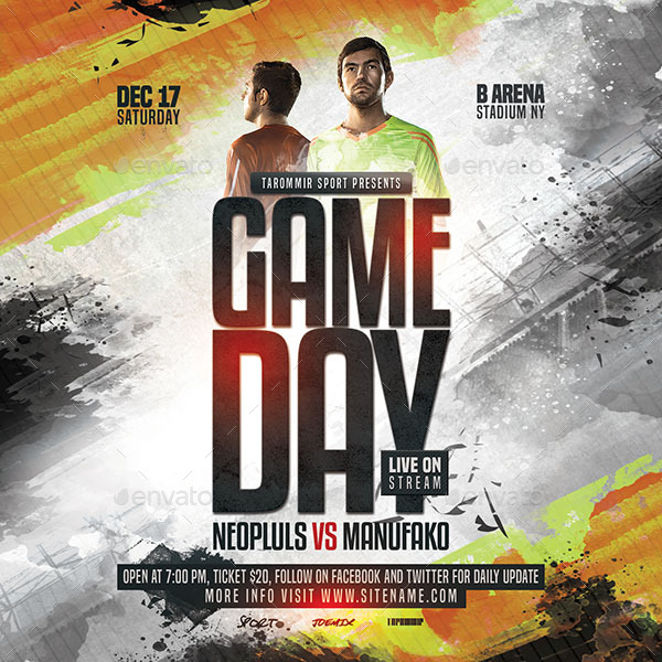 Game Day Soccer Flyer, Print Templates | GraphicRiver