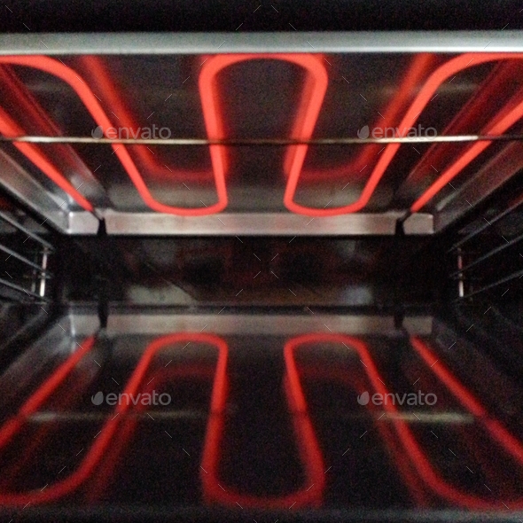Red neon oven grill light Stock Photo by Angela_Sikiric | PhotoDune