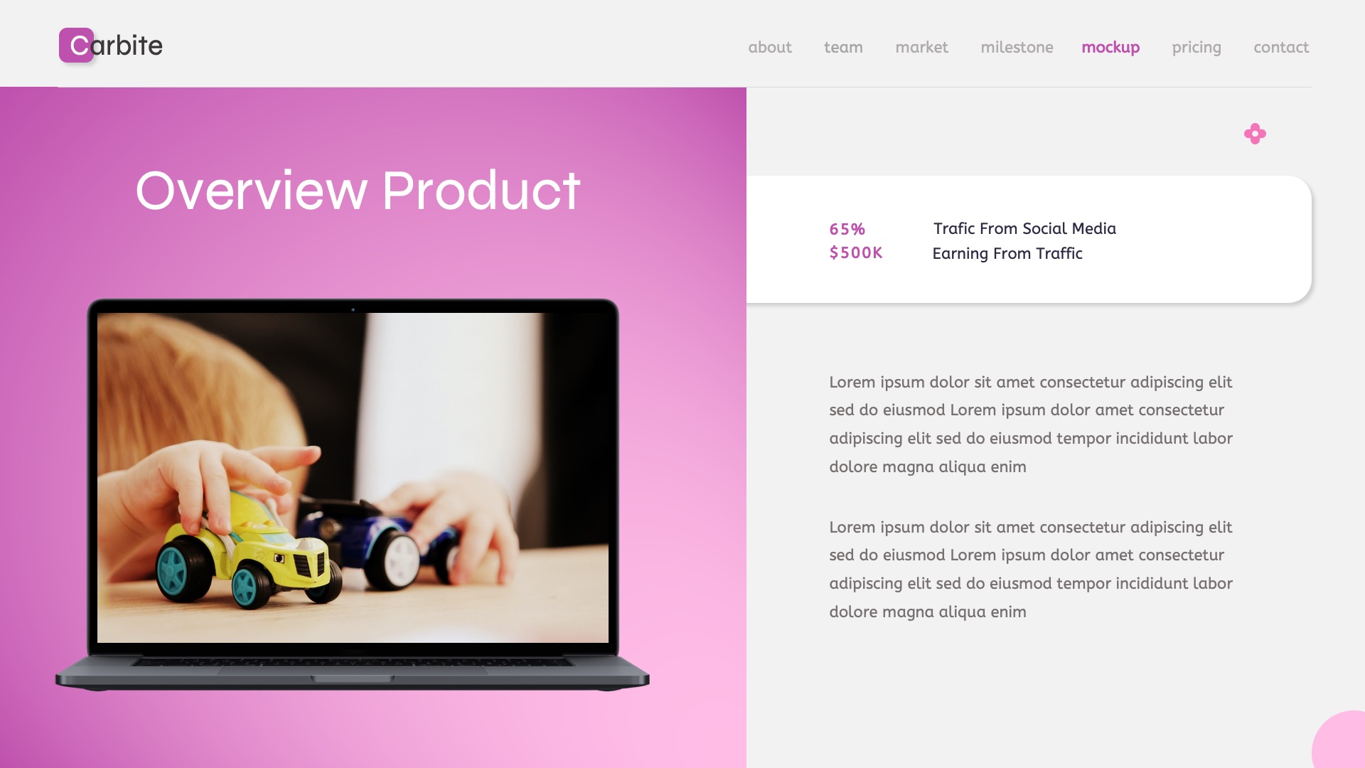 Carbite Keynote Pitch Deck Presentation Template, Presentation Templates