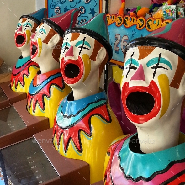 Laughing clown game at carnival Stock Photo by Angela_Sikiric | PhotoDune