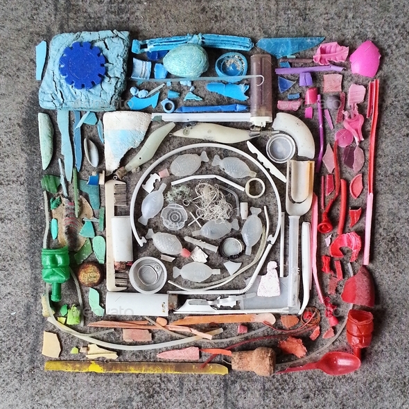 art made with plastic pollution discarded objects saved from our oceans ...