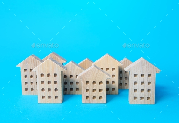 Many wooden high-rise buildings. Stock Photo by iLixe48 | PhotoDune