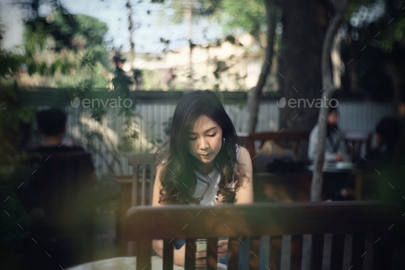 Portrait women beautiful background outdoor Stock Photo by jiraist