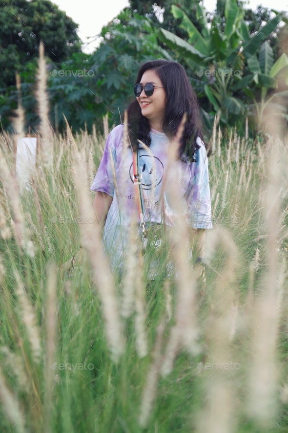 Portrait women beautiful at nature background outdoor Stock Photo by ...