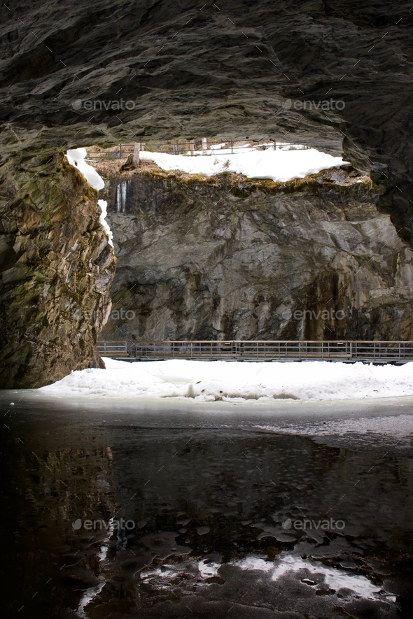Underground Cave: light and darkness Stock Photo by krasivayamoyada