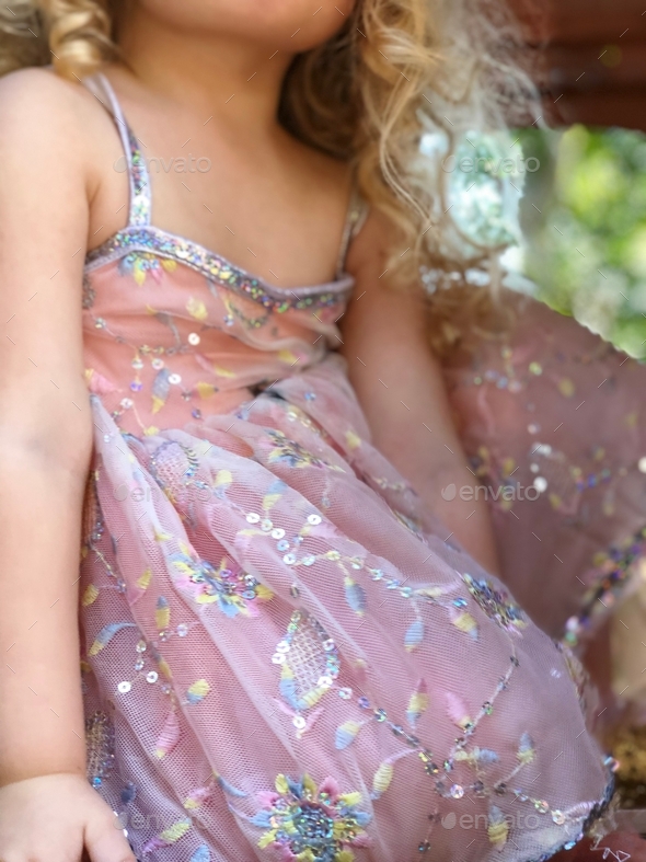 Little girl sitting in princess dress Stock Photo by Mrskiac | PhotoDune