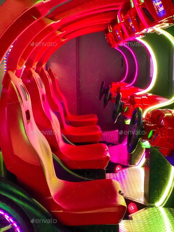 Rows of cars to drive at arcade Stock Photo by Mrskiac | PhotoDune