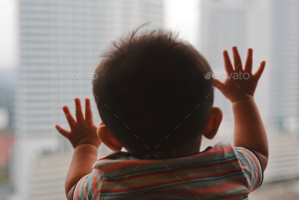 glass, little, child, window, kid, portrait, happy, childhood ...