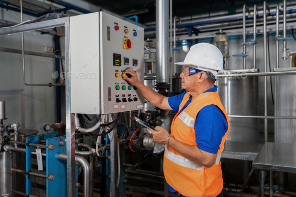 Electrical engineer inspection control panel and commissioning during ...