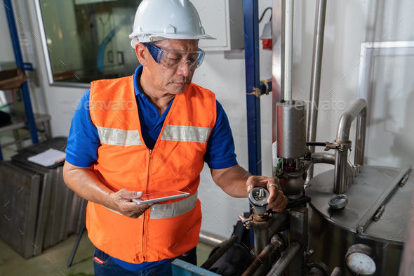 Electrical engineer inspection thermocouple and commissioning during ...