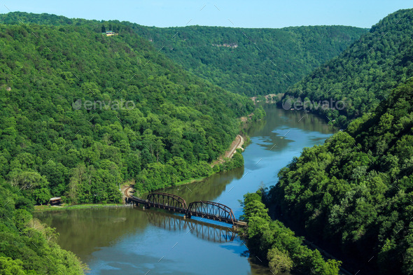 Train trellis in the gorge Stock Photo by hokietim | PhotoDune