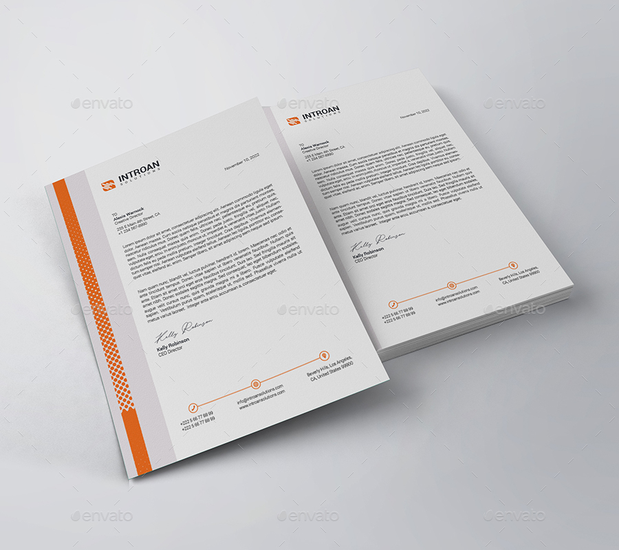 Clean Letterhead, Print Templates | GraphicRiver
