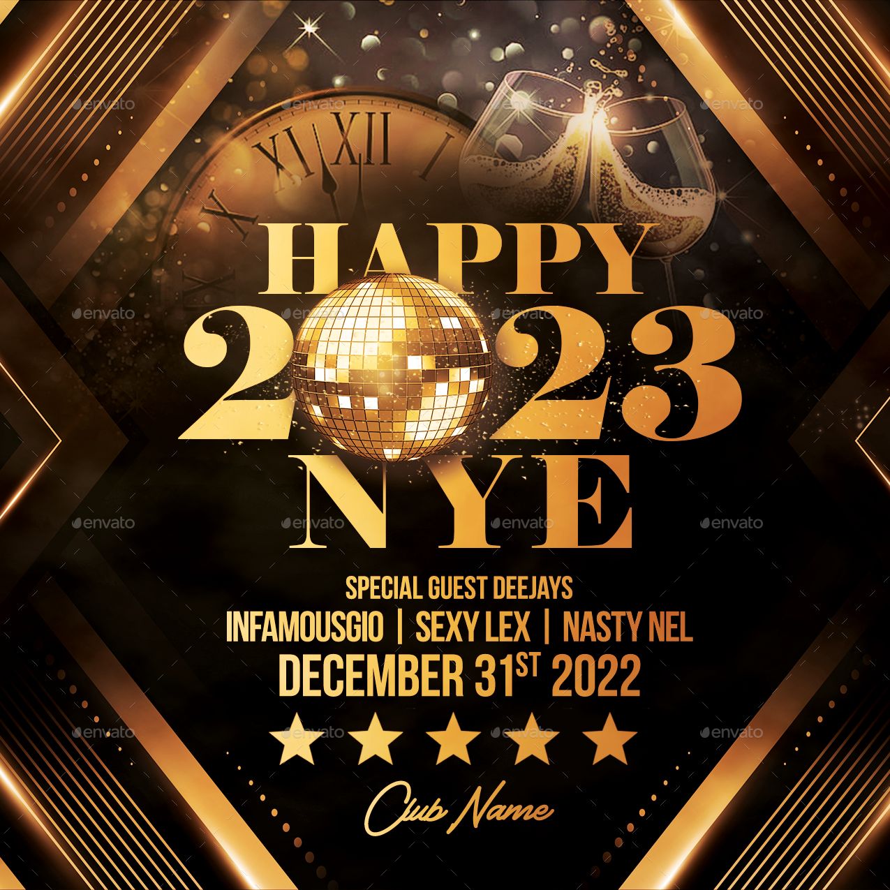 NYE Night Party, Print Templates | GraphicRiver