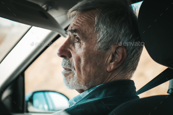 Old man in the car Stock Photo by bilyanas1 | PhotoDune
