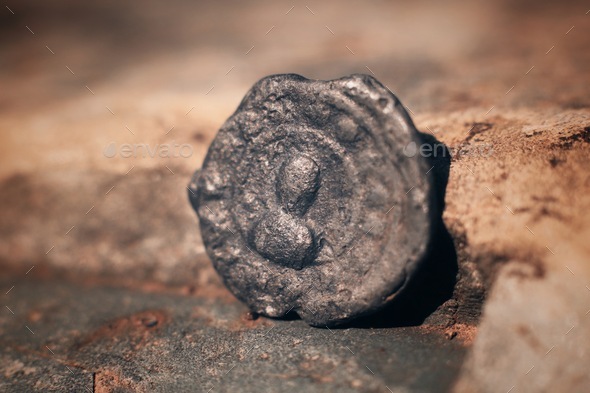 Macro background of an ancient stamp from 10th century Stock Photo by ...