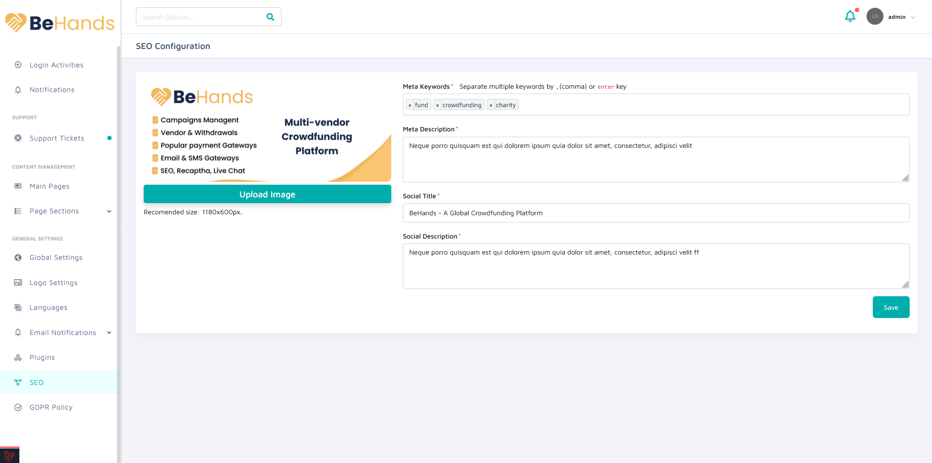 BeHands - Global Multivendor Crowdfunding Platform by wStacks | CodeCanyon