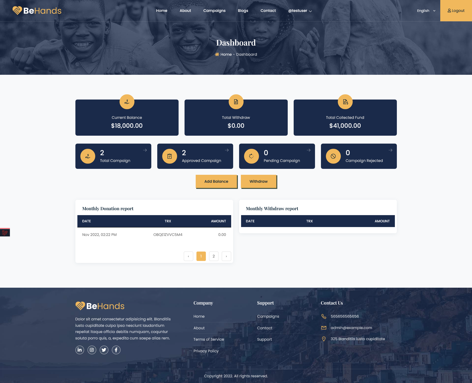 BeHands - Global Multivendor Crowdfunding Platform by wStacks | CodeCanyon