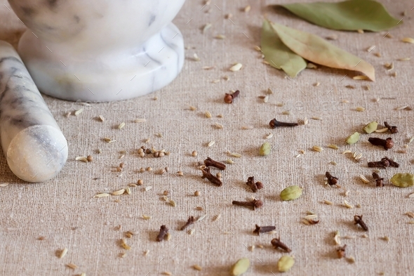 Fragrant spices for the preparation of delicious dishes. Spices in ...