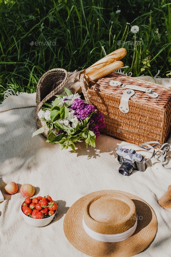 Summer picnic setting. Stock Photo by Ablozhka | PhotoDune