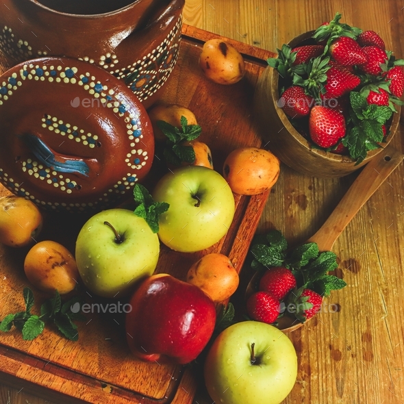 rustic fruit composition Stock Photo by marcopacello68 | PhotoDune