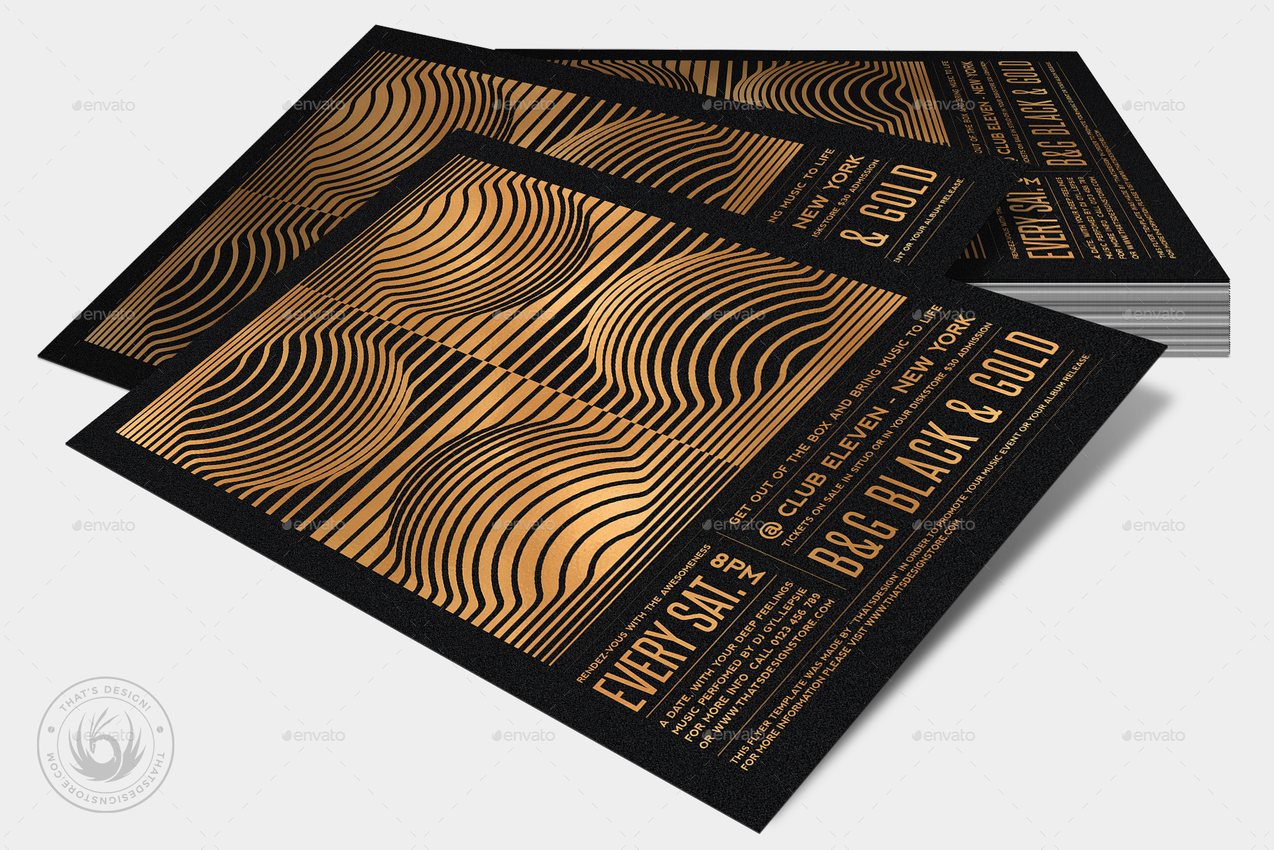 Minimal Black and Gold Flyer Template V8, Print Templates | GraphicRiver