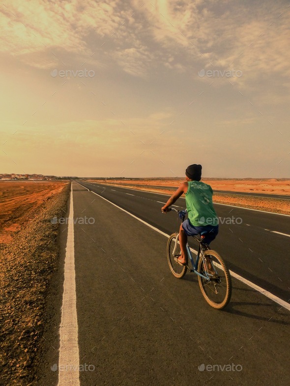 Bike ride to the sunset Stock Photo by Dobbidodarr | PhotoDune