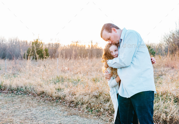 Father and daughter hugging Stock Photo by kytawillets | PhotoDune