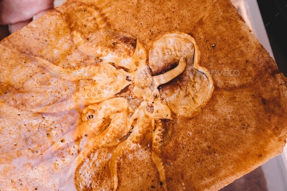 Exotic squid senbei, Japanese rice cracker Stock Photo by wikornr ...