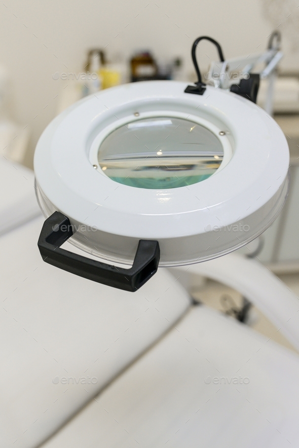 magnifying lamp for skin and aesthetic treatments Stock Photo by ...