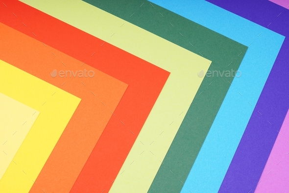 rainbow colored paper background with colorful angular pattern Stock Photo by axelbueckert