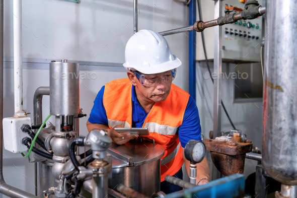 Electrical engineer inspection thermocouple and commissioning during ...