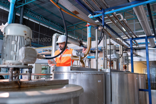 Mechanical engineer inspection pipe tube connection commissioning ready ...