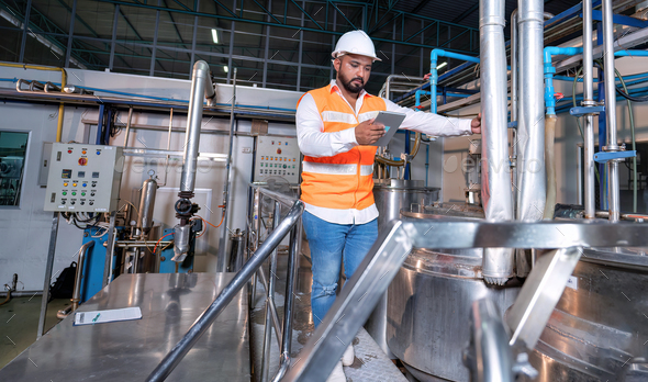 Mechanical engineer inspection pipe tube connection commissioning ready ...