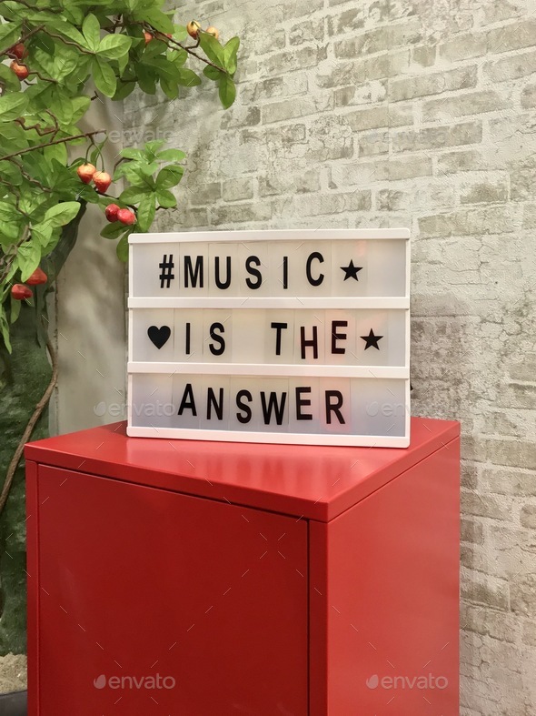 Music is the answer Stock Photo by ellirocker | PhotoDune
