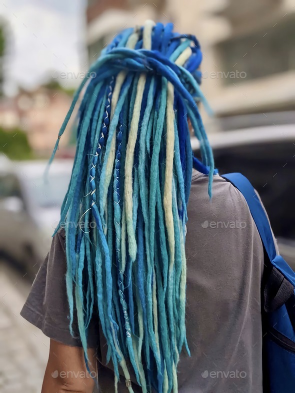 Blue Rasta hair || Generation Z || GenZ || Colorful people || Colourful ...