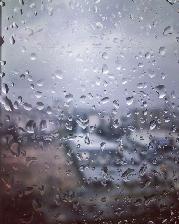 Rainy fall || Through the window || Windows || View || Rain drops ...