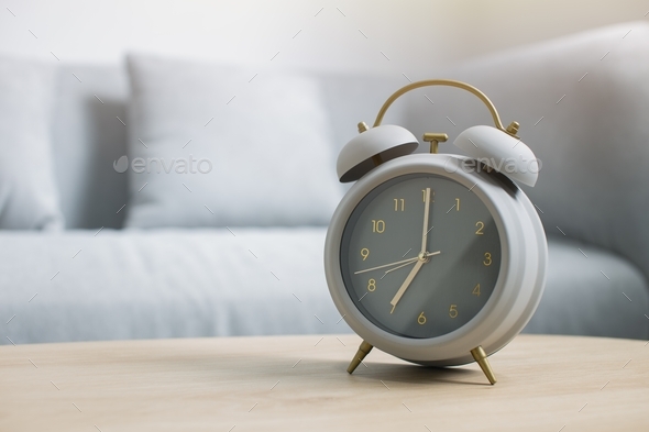 Gray alarm clock Stock Photo by eddows_arunothai | PhotoDune