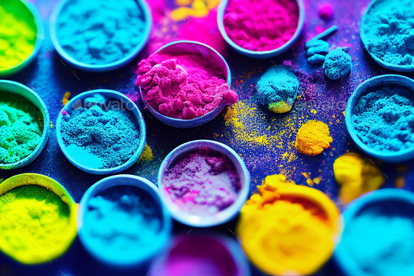 colorful holi paint powder explosion festival background Stock Photo by ...