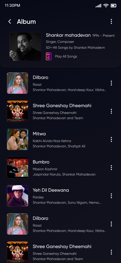 SoundTap - Fresh & Dark Flutter App Ui Template of Music Player by jpatgir