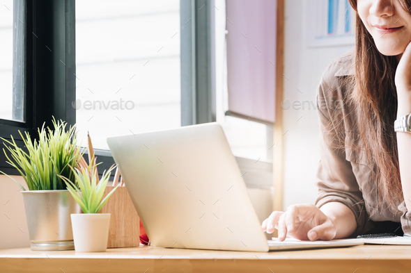 women using computer laptop for using design or creative to drawing ...