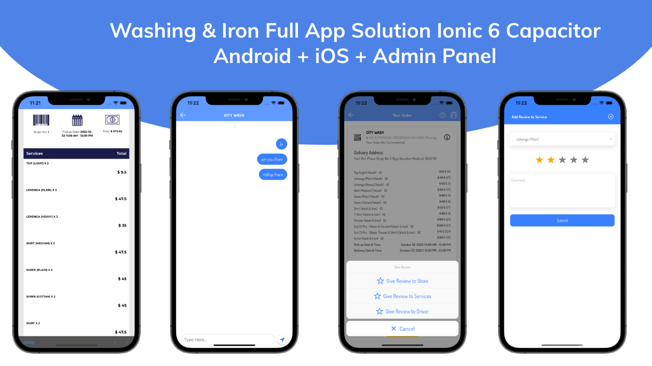 clothes washing and laundry multi-vendor full app solution android ...