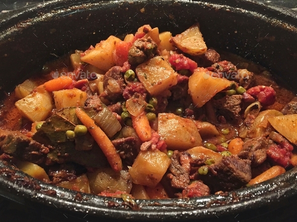 Homemade beef with bacon stew! It was an awesome dinner. Stock Photo by ...