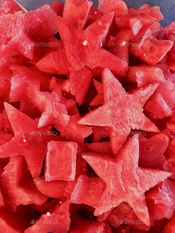 Star shaped watermelon for the 4th of July Stock Photo by TonyTheTigersSon