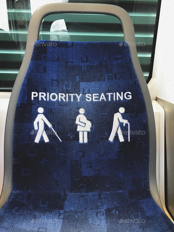 Priority seating - A great idea to have designated seats for the blind ...